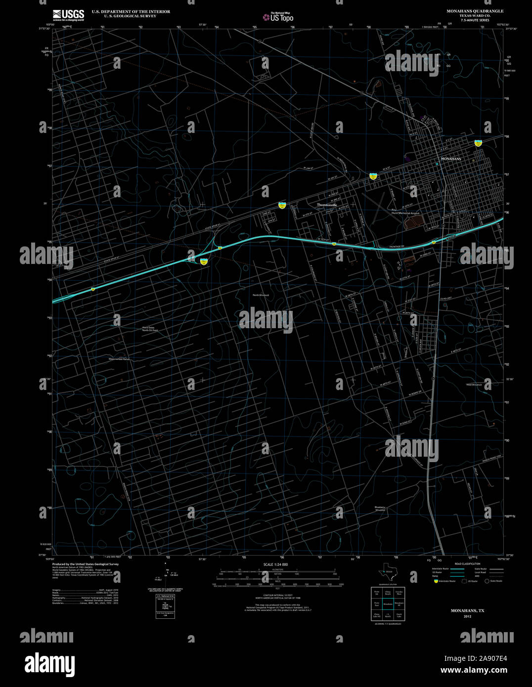 Map of monahans hi-res stock photography and images - Alamy