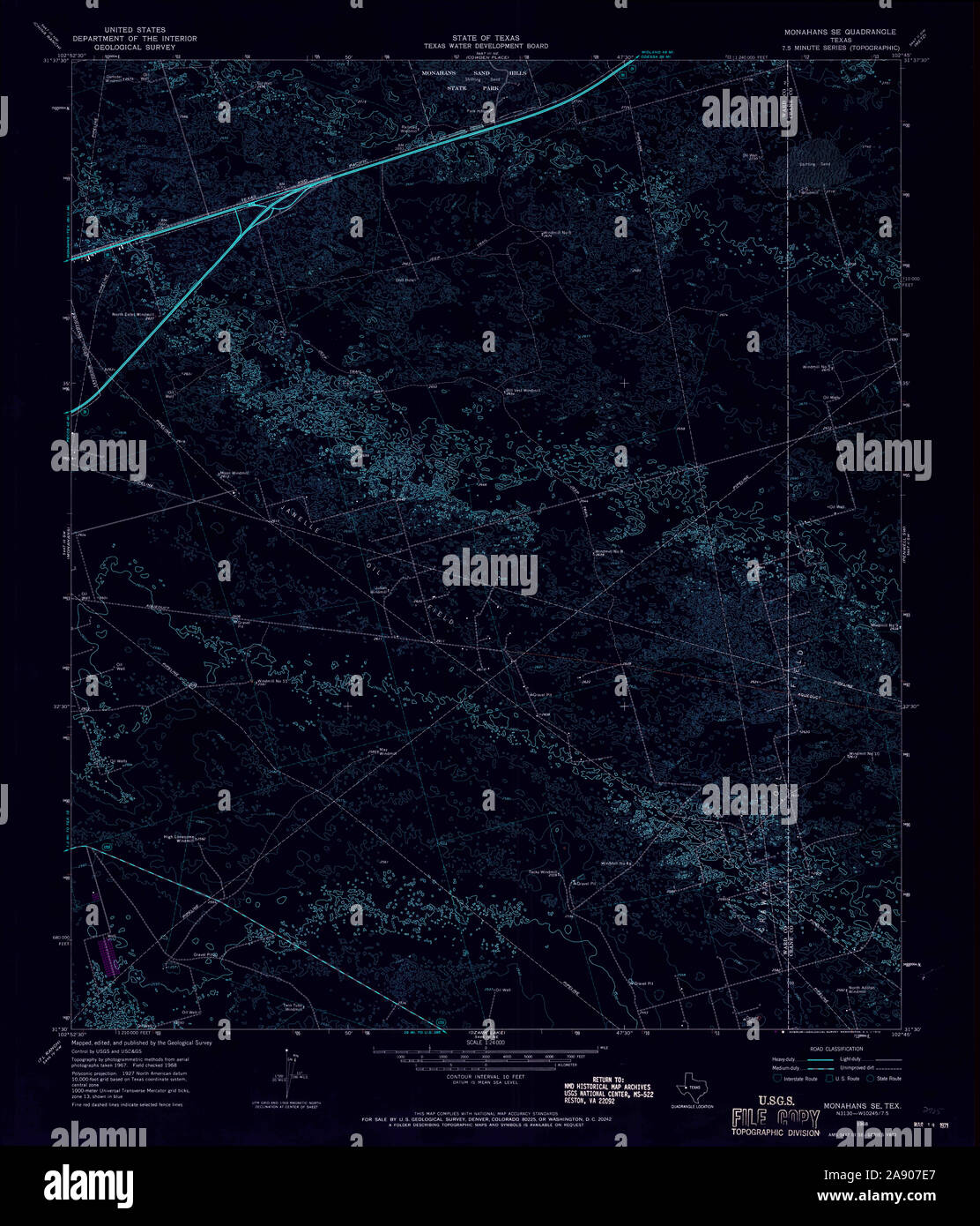 Map of monahans hi-res stock photography and images - Alamy