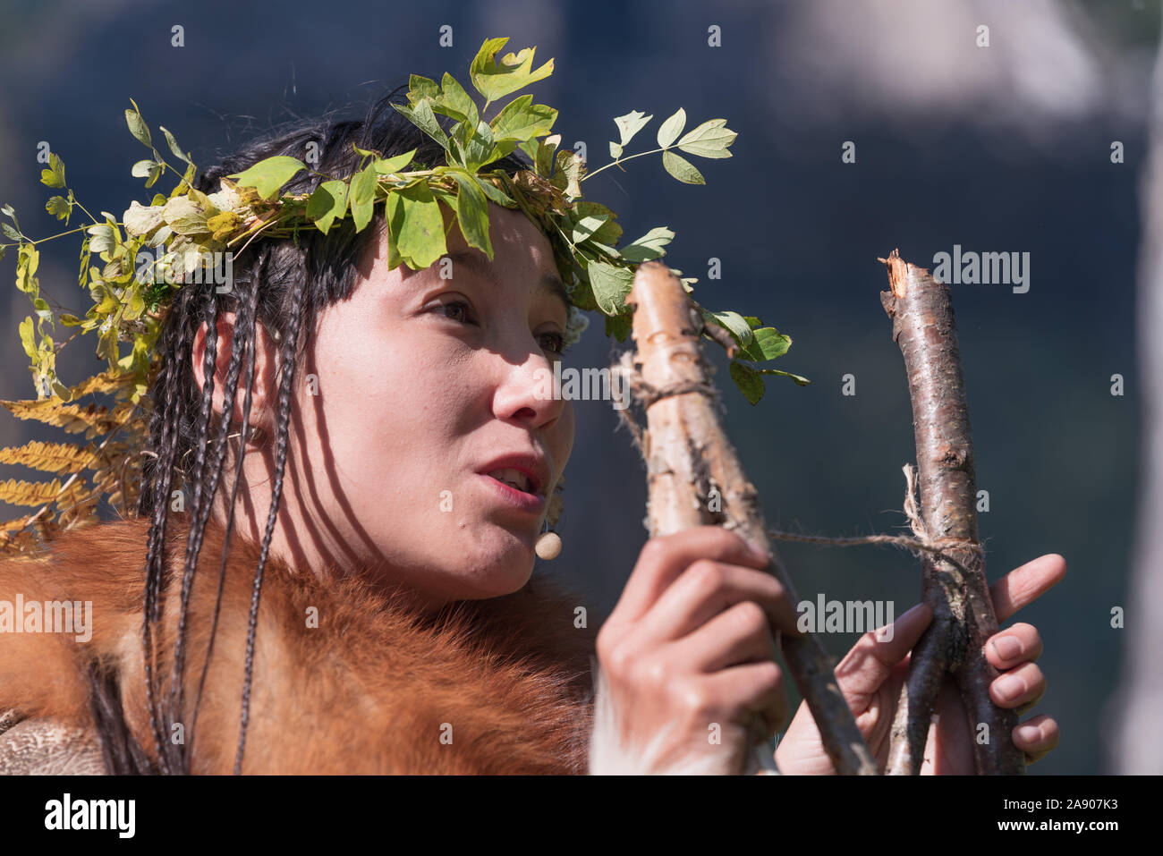 Itelmens traditional ritual festival thanksgiving nature Alhalalalay on ...