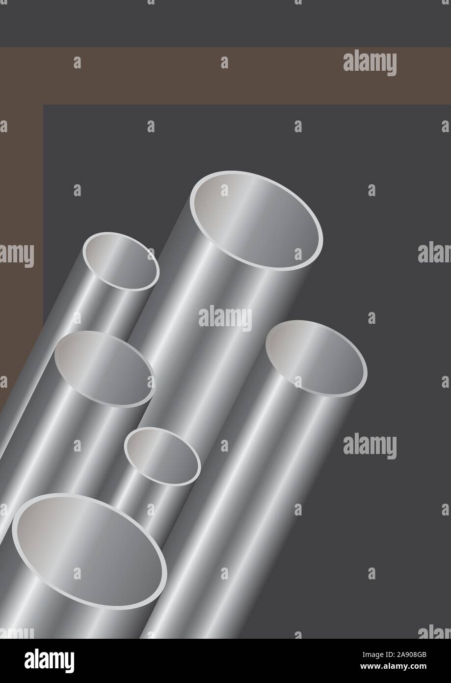 Template steel pipe cover for business industry brochure design Stock ...