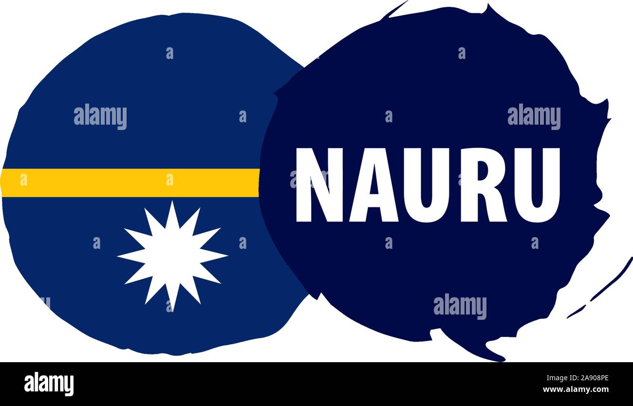 Nauru flag, vector illustration on a white background Stock Vector ...
