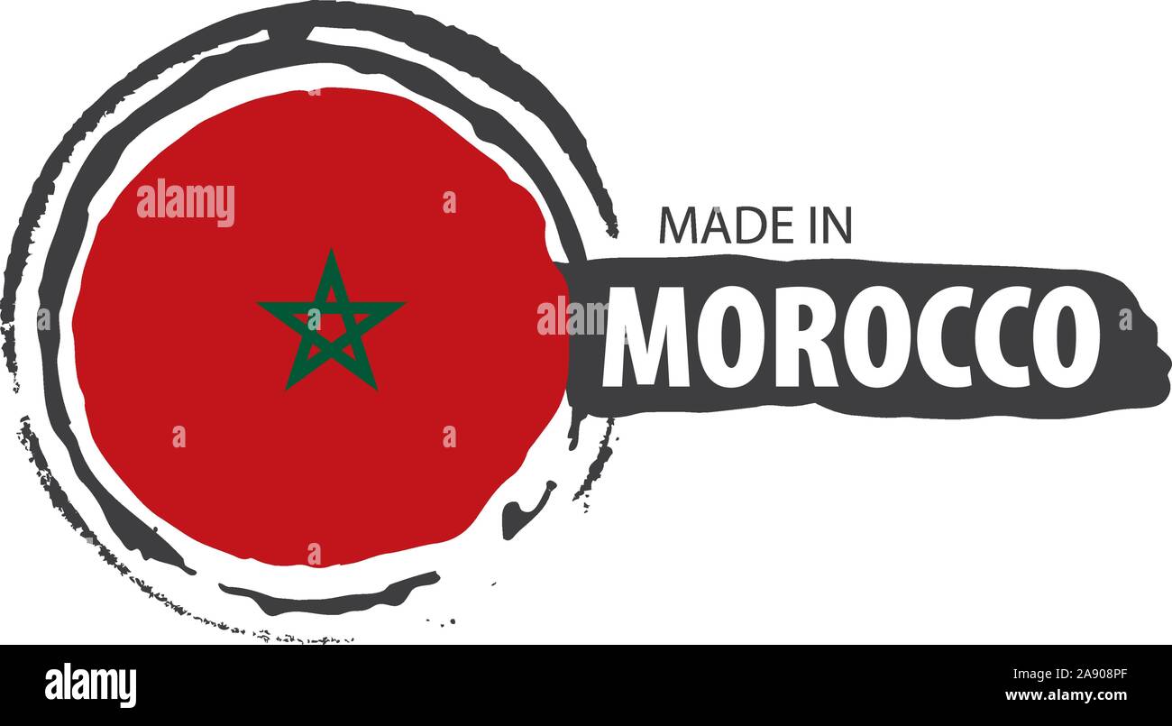 Morocco flag, vector illustration on a white background Stock Vector ...