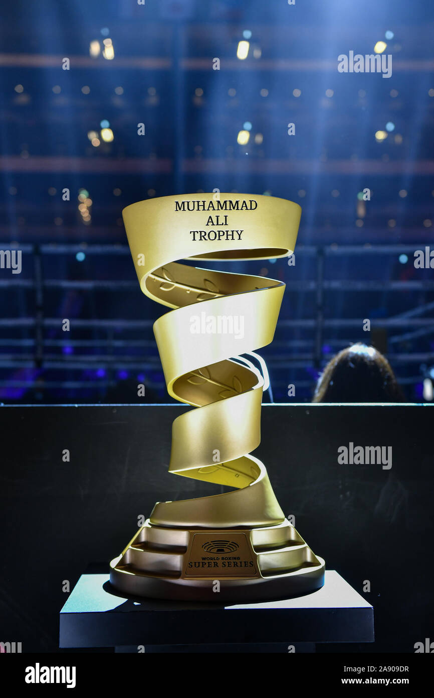 The Muhammad Ali Trophy before the World Boxing Super Series ...