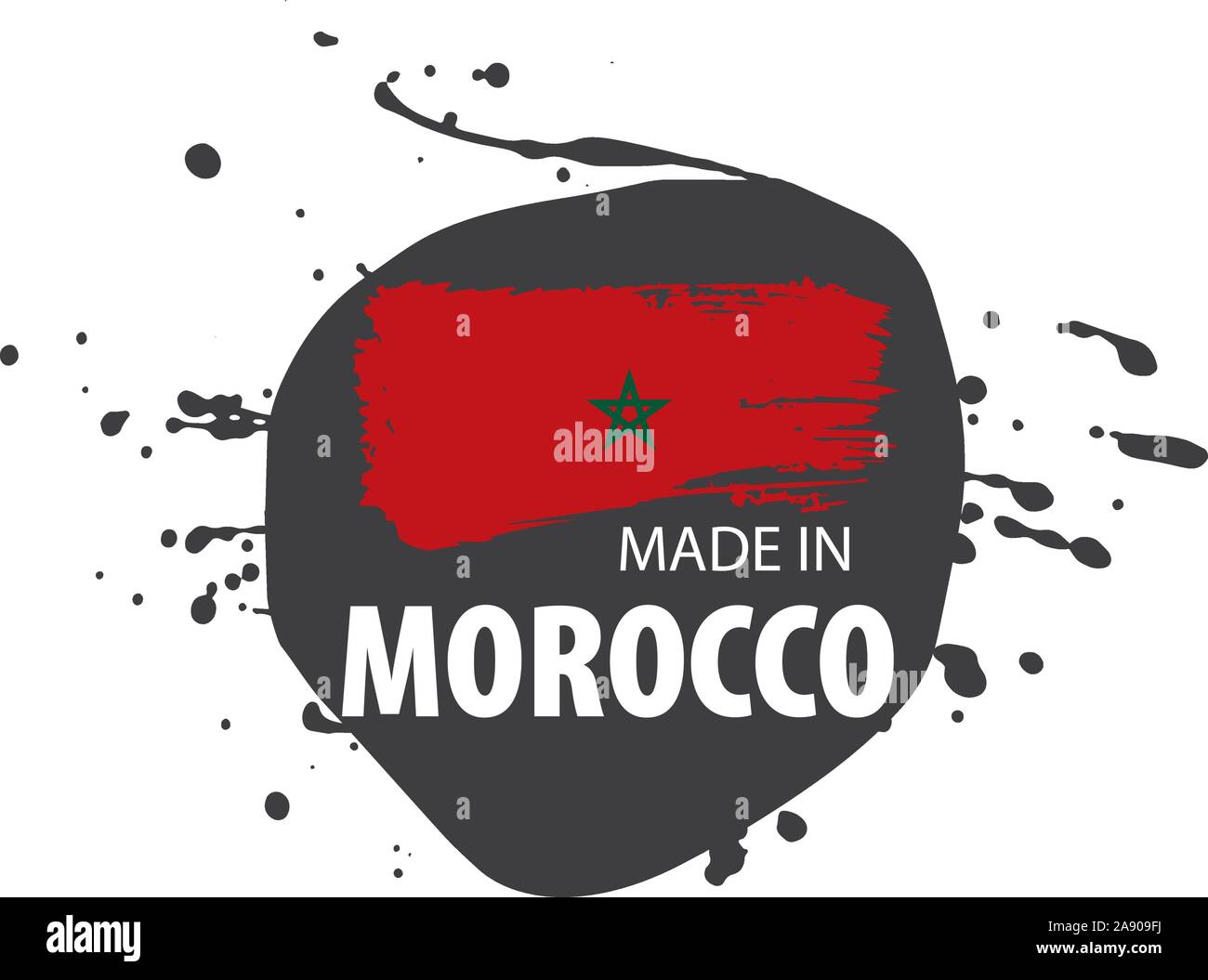 Morocco flag, vector illustration on a white background Stock Vector ...