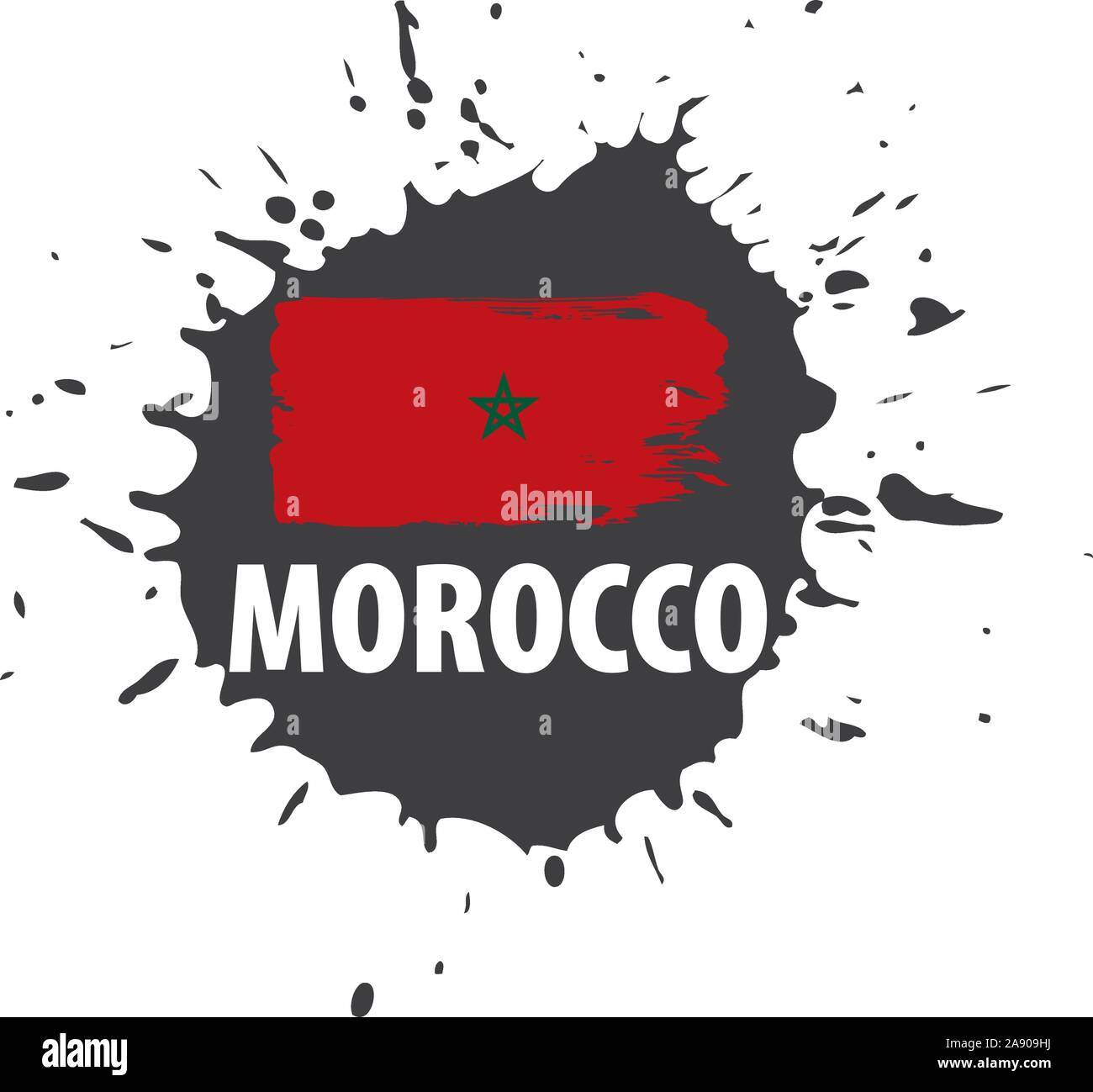 Morocco flag, vector illustration on a white background Stock Vector ...