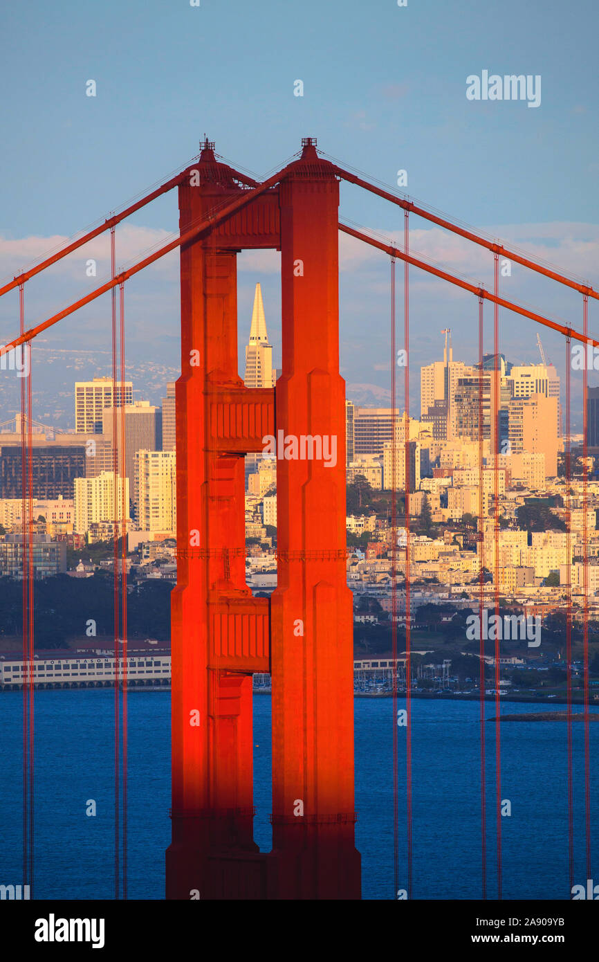 The World-wide famous Suspension bridge - Golden Gate Bridge in San ...
