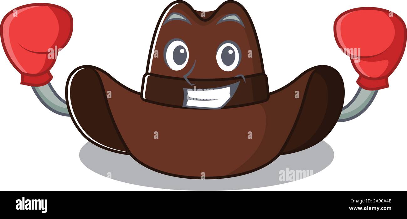boxing cowboy hat isolated in the mascot Stock Vector Image & Art - Alamy