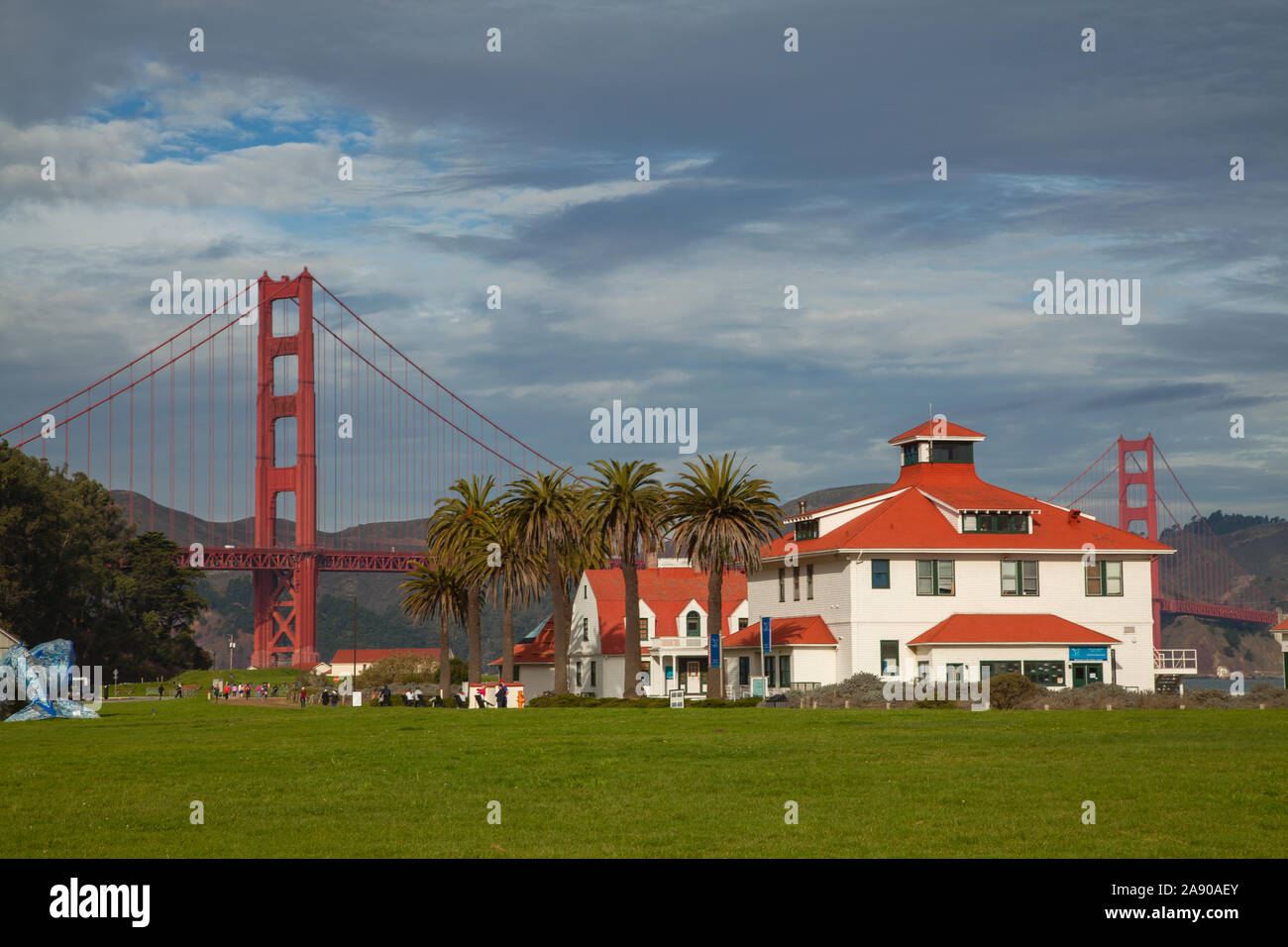 The World-wide famous Suspension bridge - Golden Gate Bridge in San ...