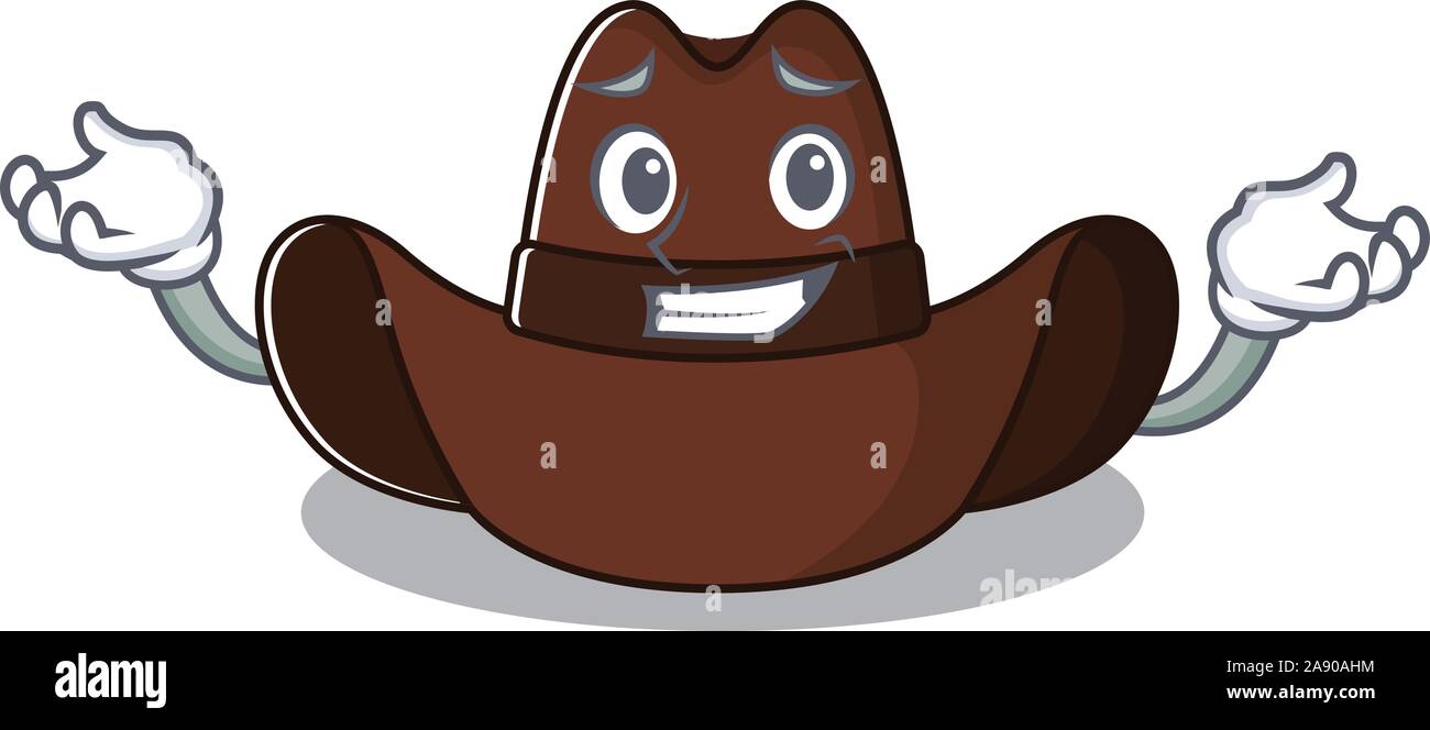 Cheerful on cowboy hat grinning cartoon character Stock Vector Image ...