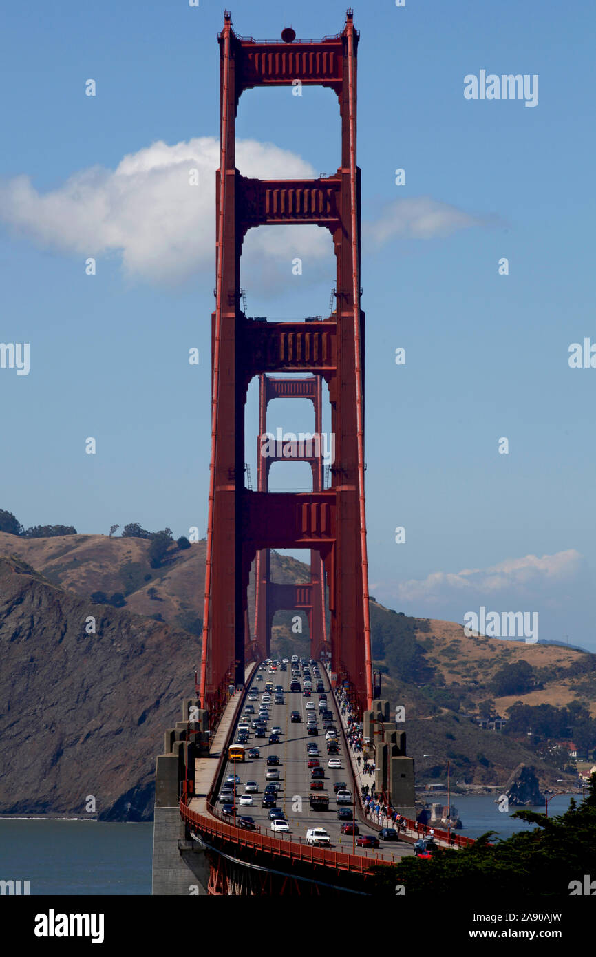 The World-wide famous Suspension bridge - Golden Gate Bridge in San ...