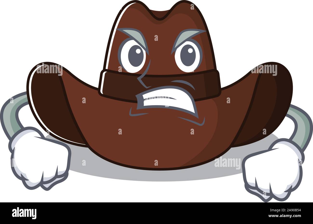 Mascot illustration the featuring cowboy hat angry Stock Vector Image ...