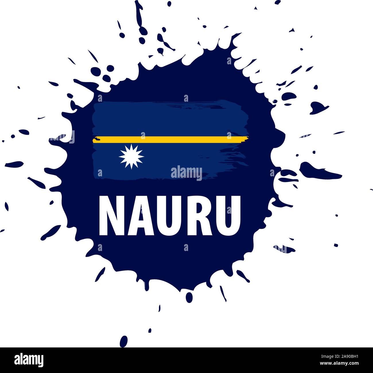 Nauru flag, vector illustration on a white background Stock Vector ...