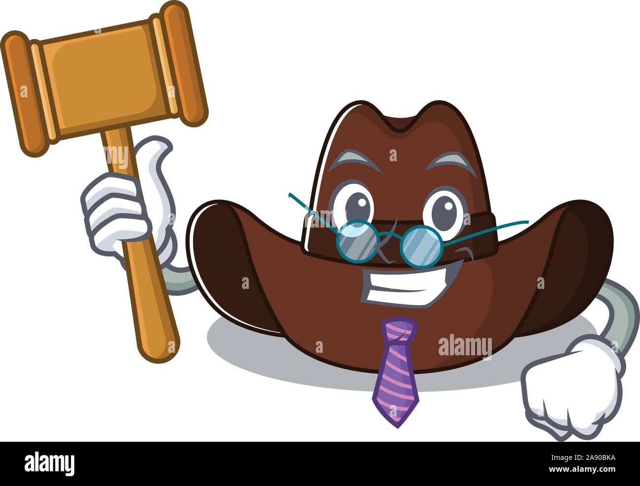 cowboy hat judge with the cartoon character Stock Vector Image & Art ...