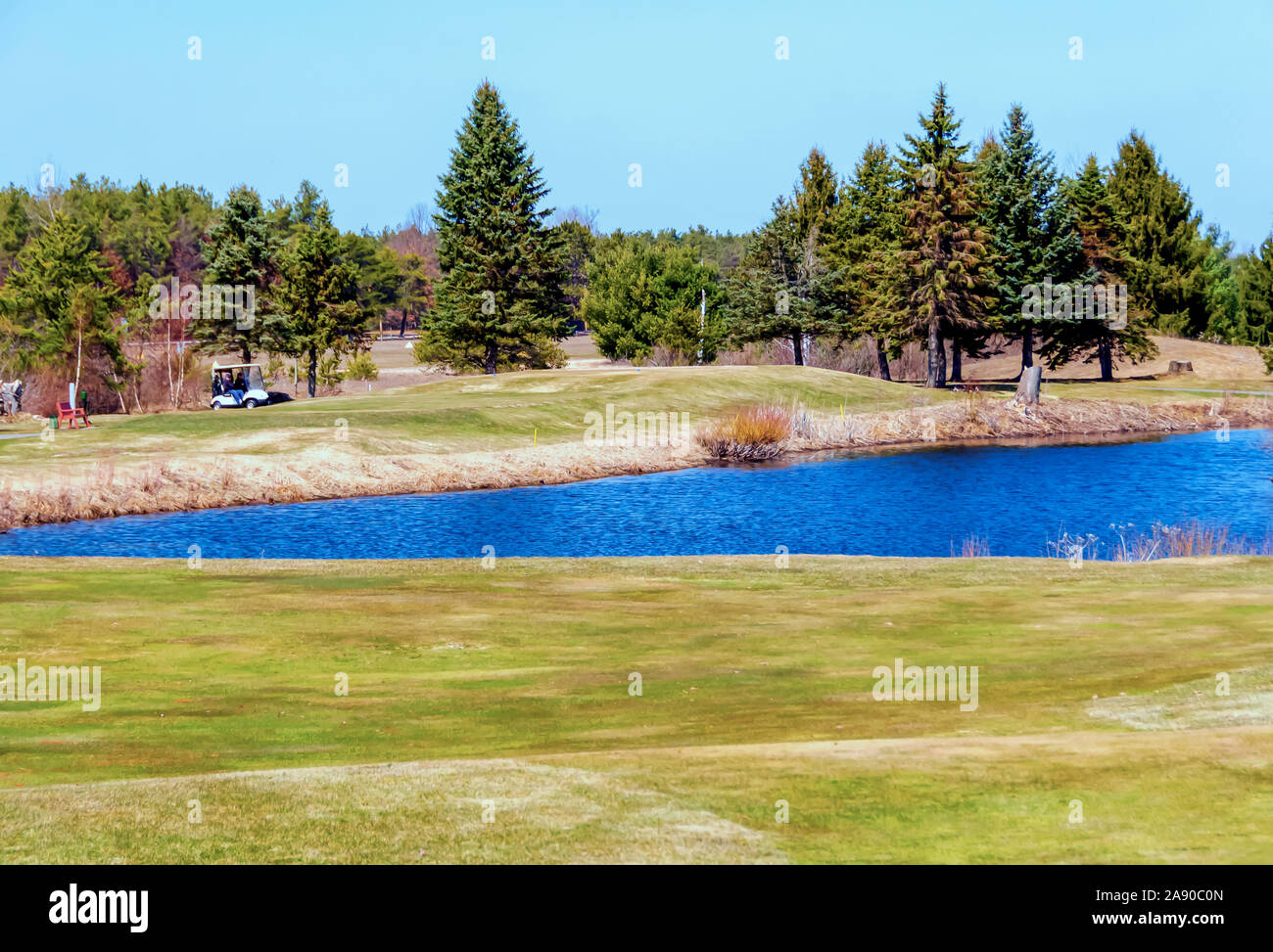 Golf course on water hi-res stock photography and images - Alamy