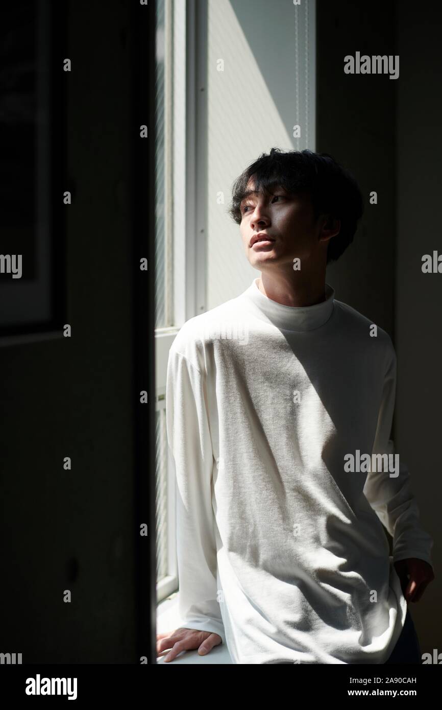Young Japanese man portrait Stock Photo - Alamy
