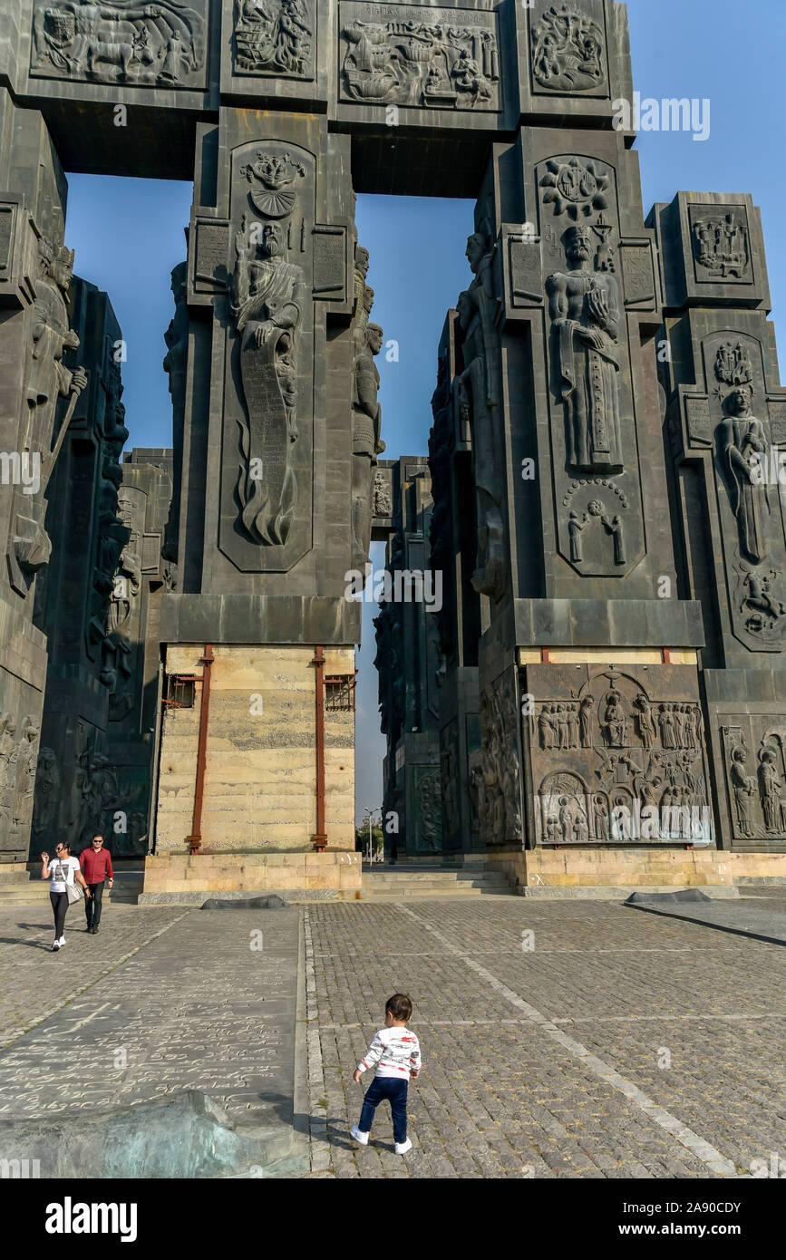 The History of Georgia Monument, located near Tbilisi Sea, was created ...