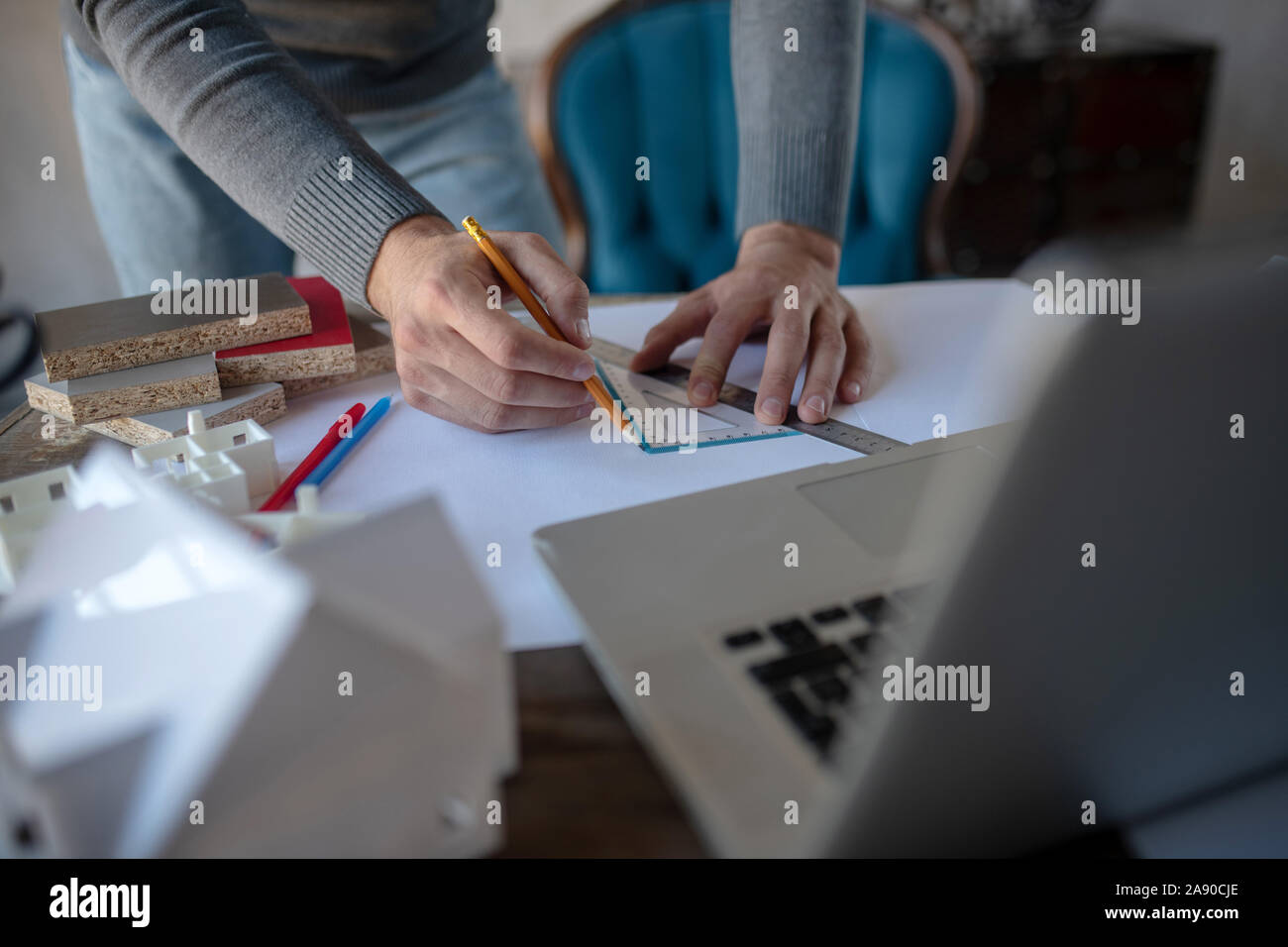 Close up drawing ruler hi-res stock photography and images - Alamy