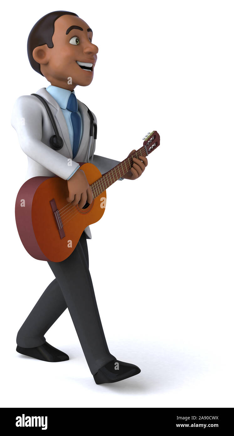 Fun doctor - 3D Illustration Stock Photo - Alamy