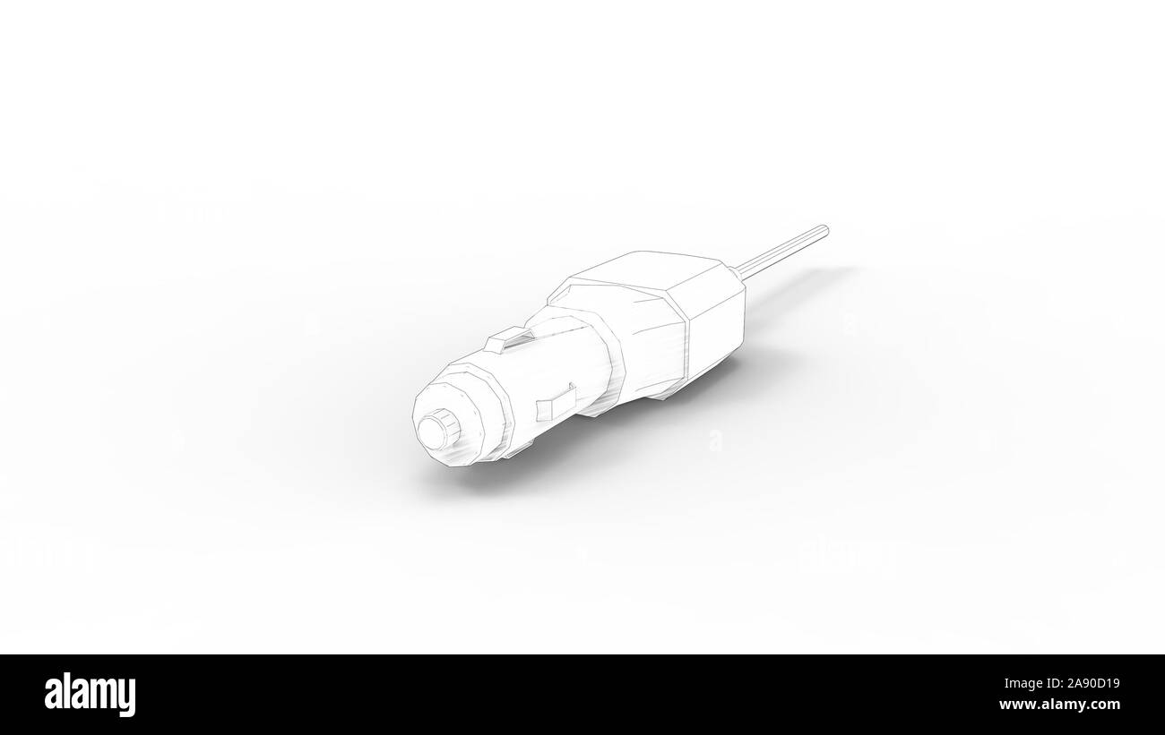 3d rendering of an adapter car plug12 volt lighter isolated Stock Photo ...