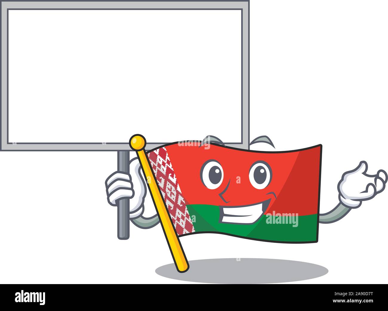flag belarus in the cartoon shape bring board Stock Vector Image & Art ...