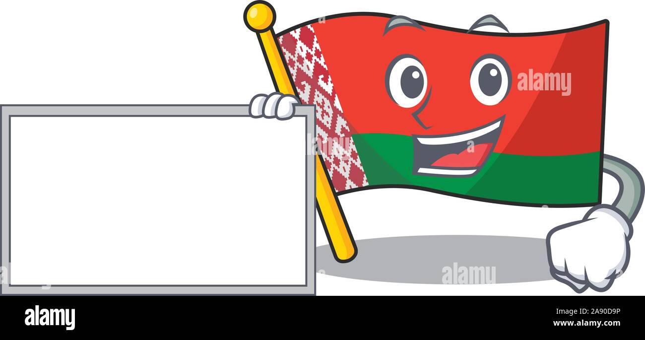 flag belarus in the cartoon shape with board Stock Vector Image & Art ...