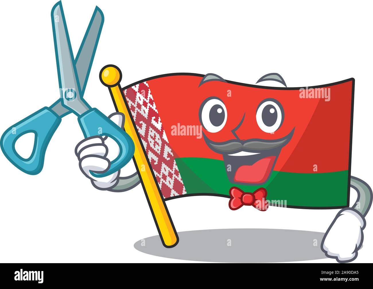 flag belarus in the cartoon shape barber Stock Vector Image & Art - Alamy