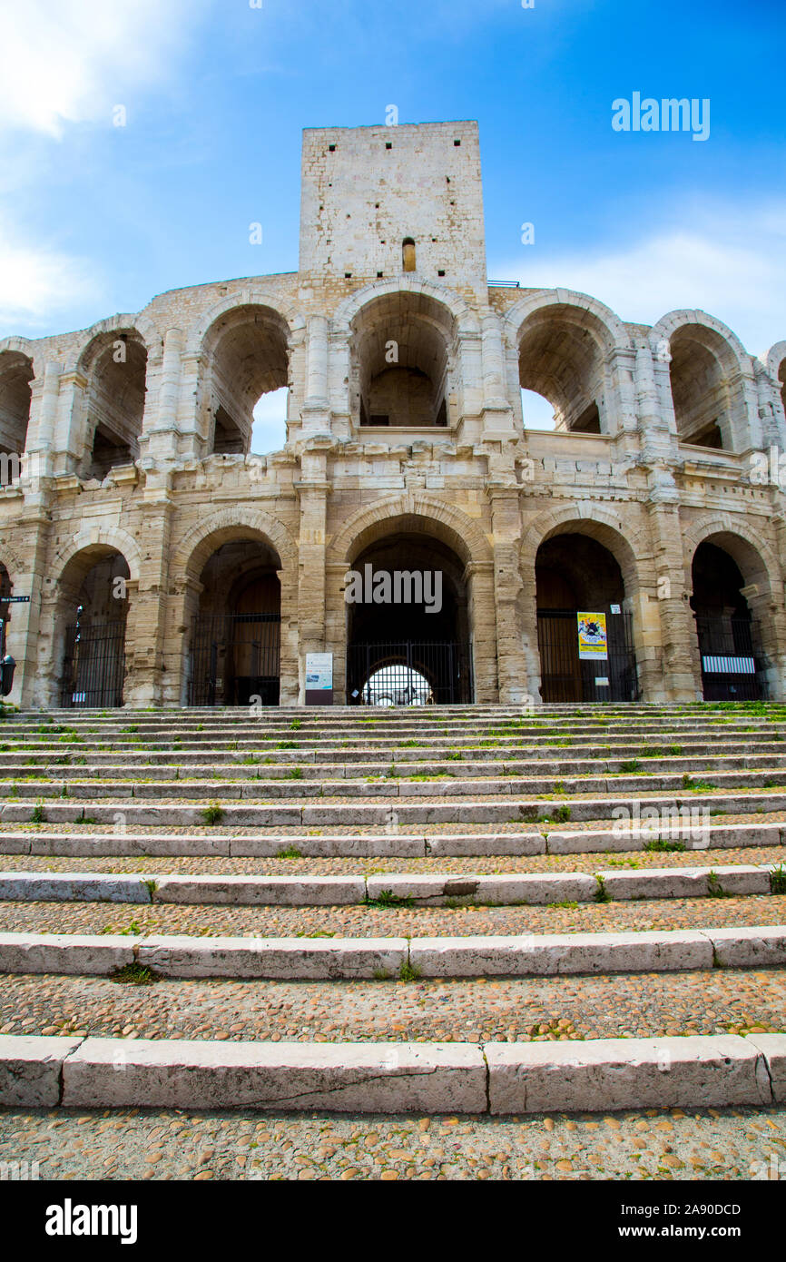 The Roman Amphitheatre in Arles France Stock Photo - Alamy