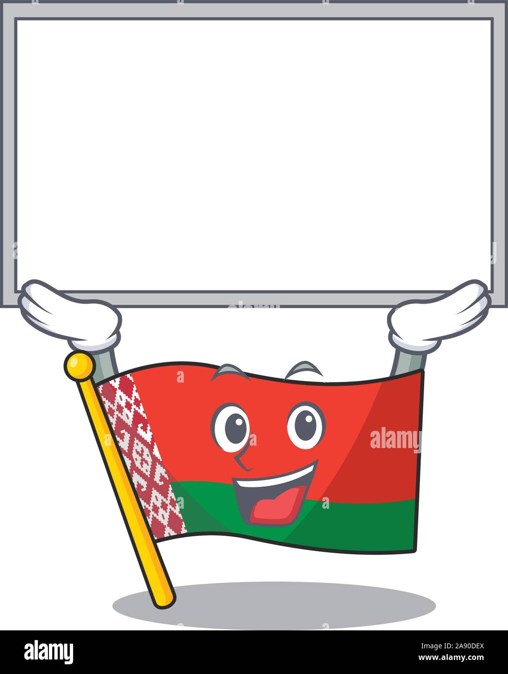 flag belarus in the cartoon shape up board Stock Vector Image & Art - Alamy