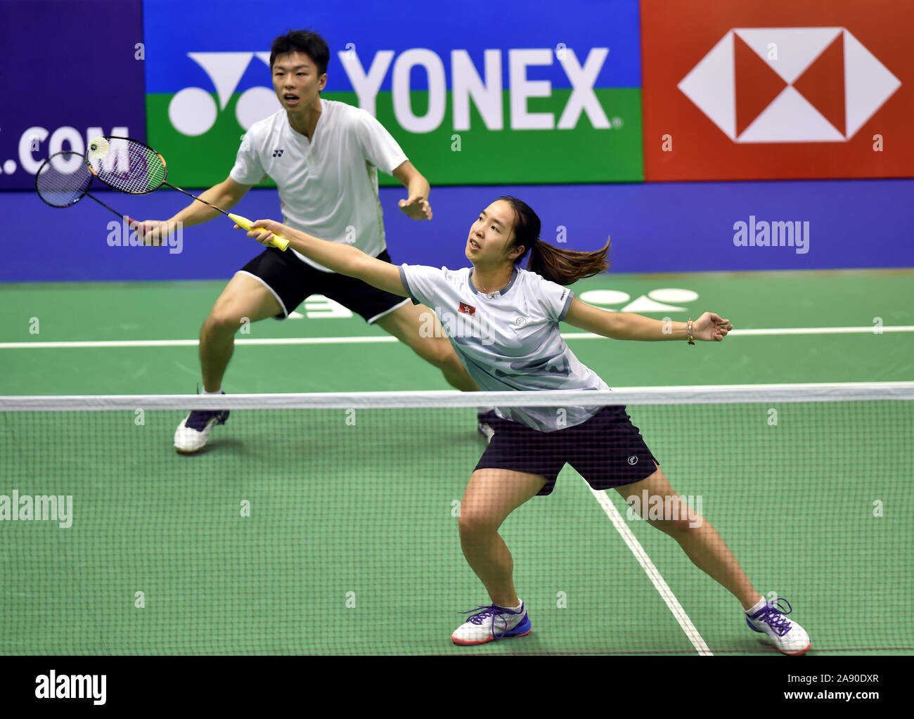 Hong Kong, China. 12th Nov, 2019. Tam Chun Hei/Yeung Nga Ting (front ...