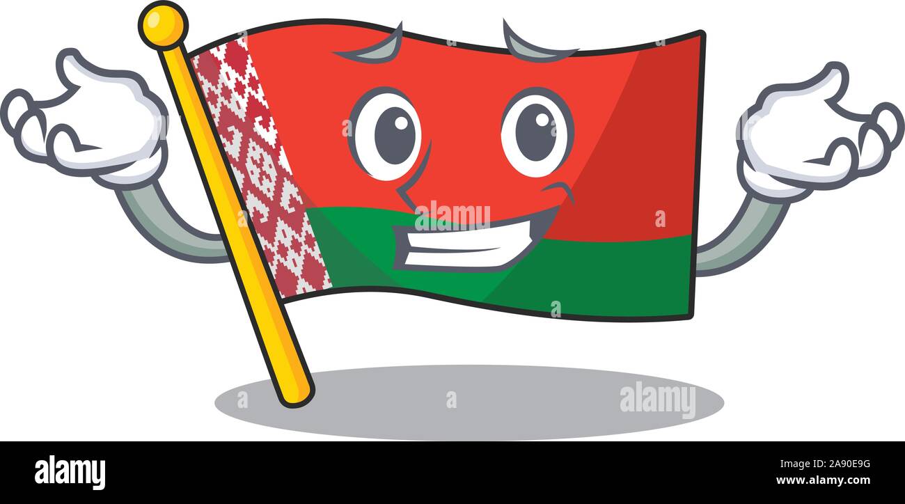 Smiling grinning flag belarus cartoon character style Stock Vector ...