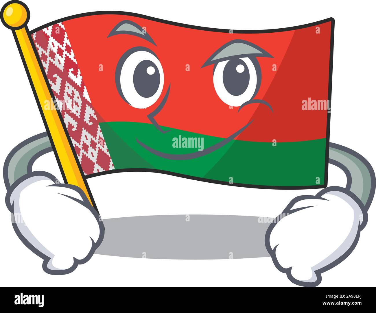 Smiling smirking flag belarus cartoon character style Stock Vector ...
