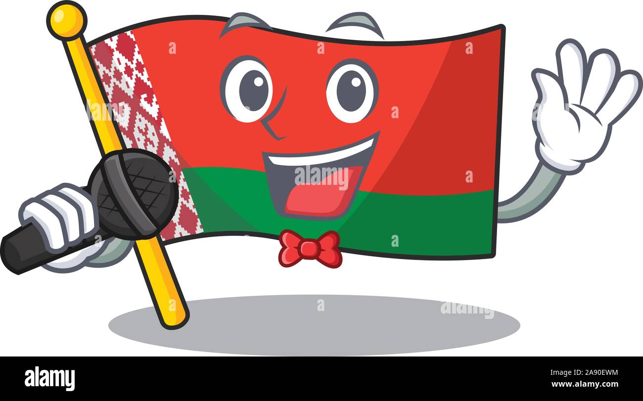 flag belarus isolated with the singing cartoon Stock Vector Image & Art ...
