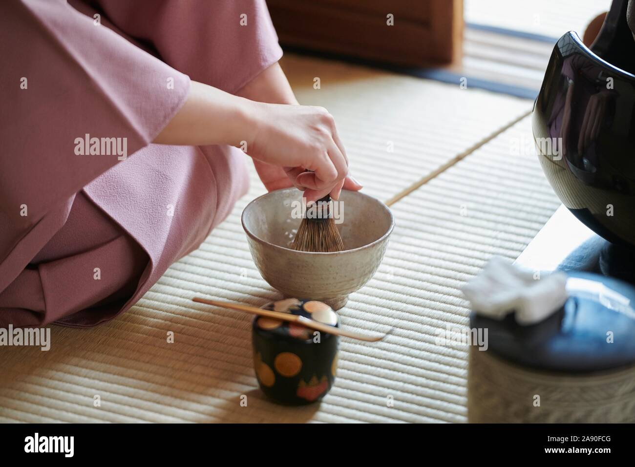 Japanese traditional tea ceremony Stock Photo - Alamy