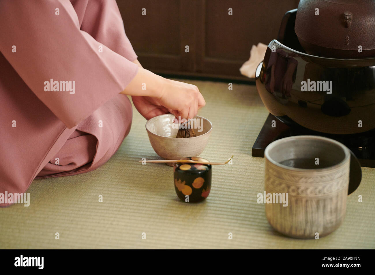 Japanese traditional tea ceremony Stock Photo - Alamy