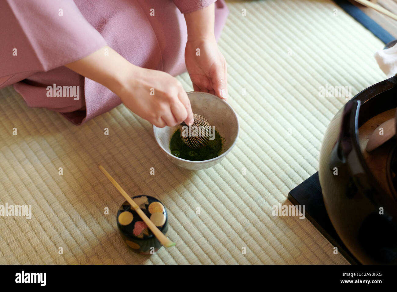 Japanese traditional tea ceremony Stock Photo - Alamy