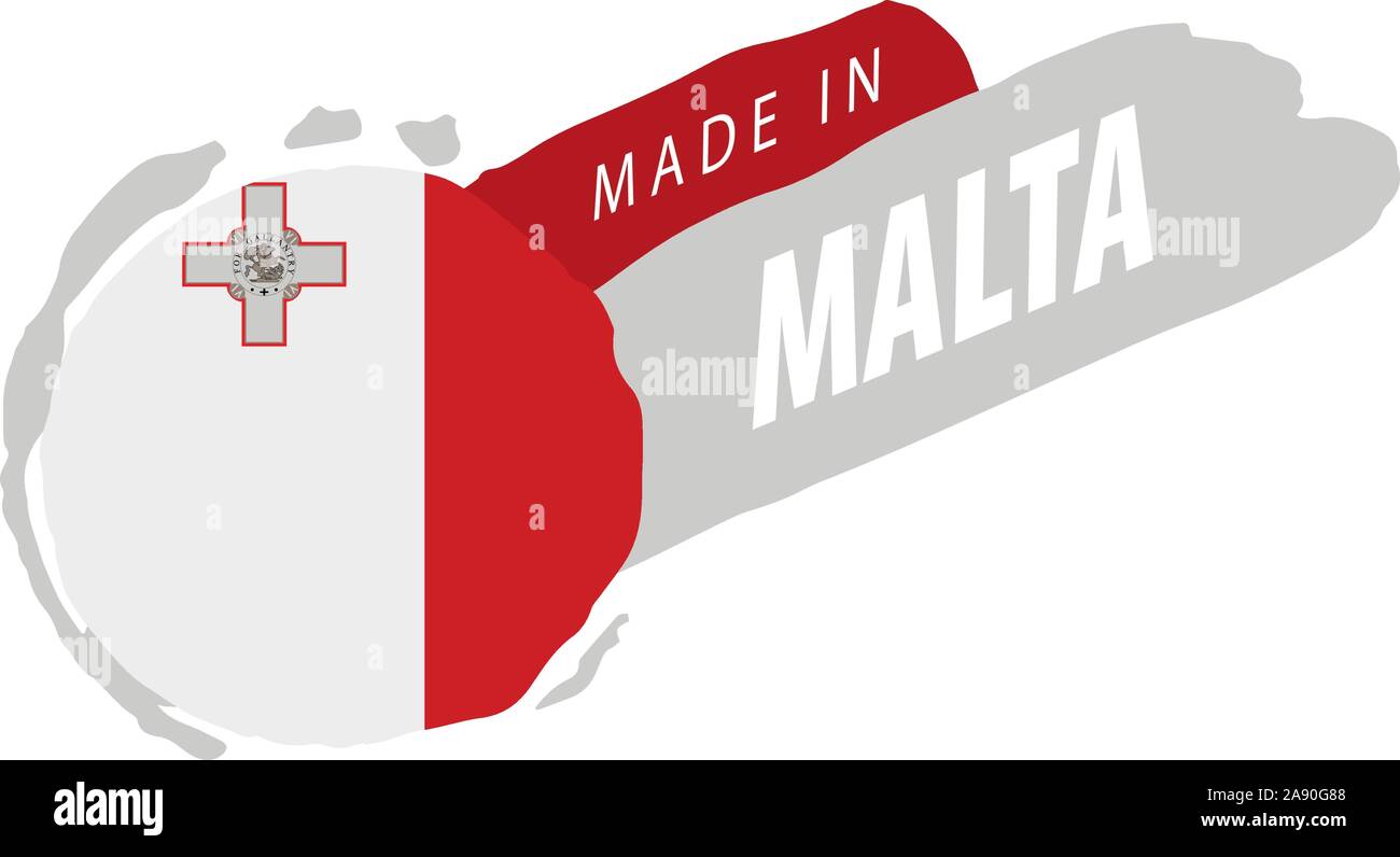 Malta flag, vector illustration on a white background Stock Vector ...