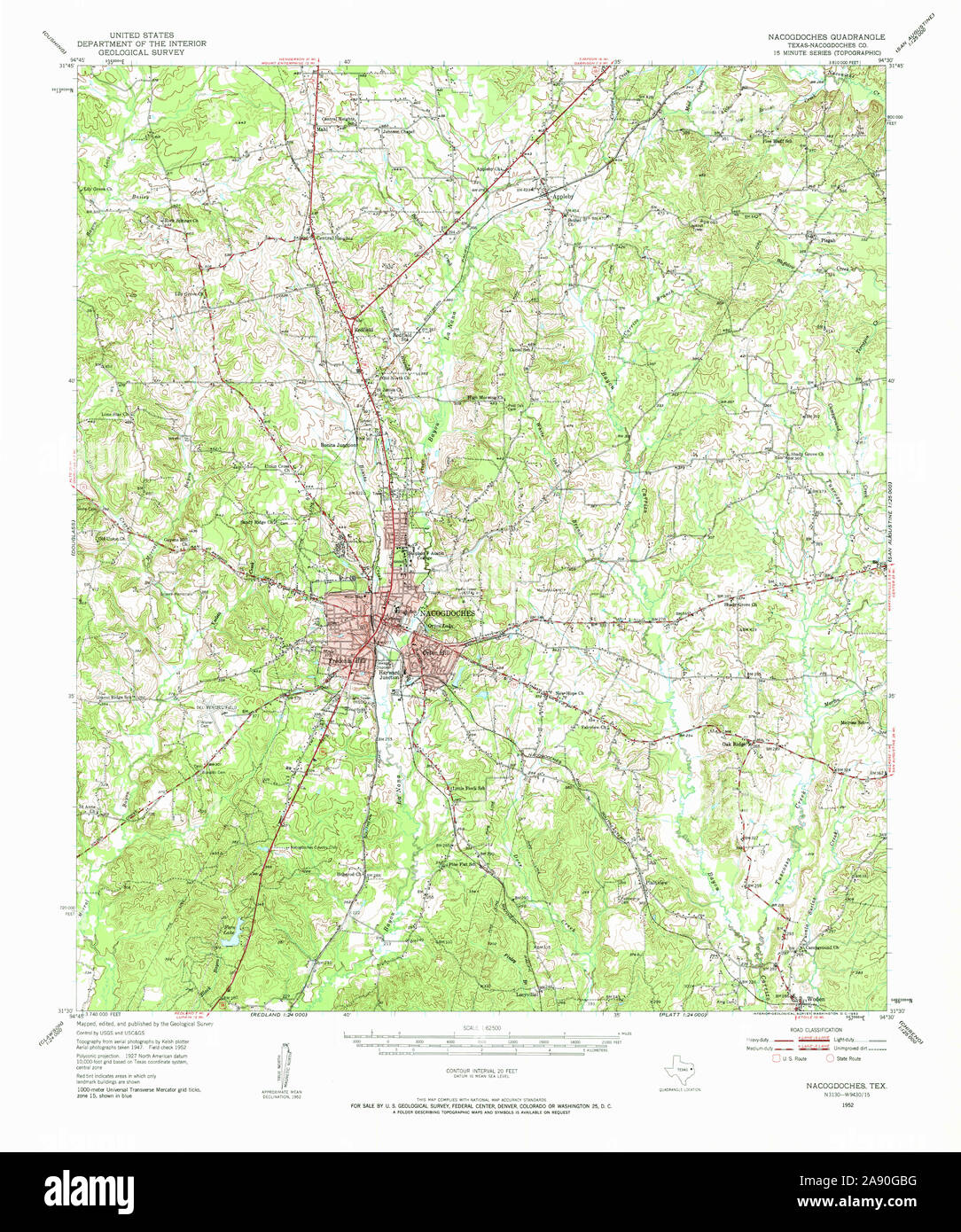 Map of nacogdoches texas hi-res stock photography and images - Alamy