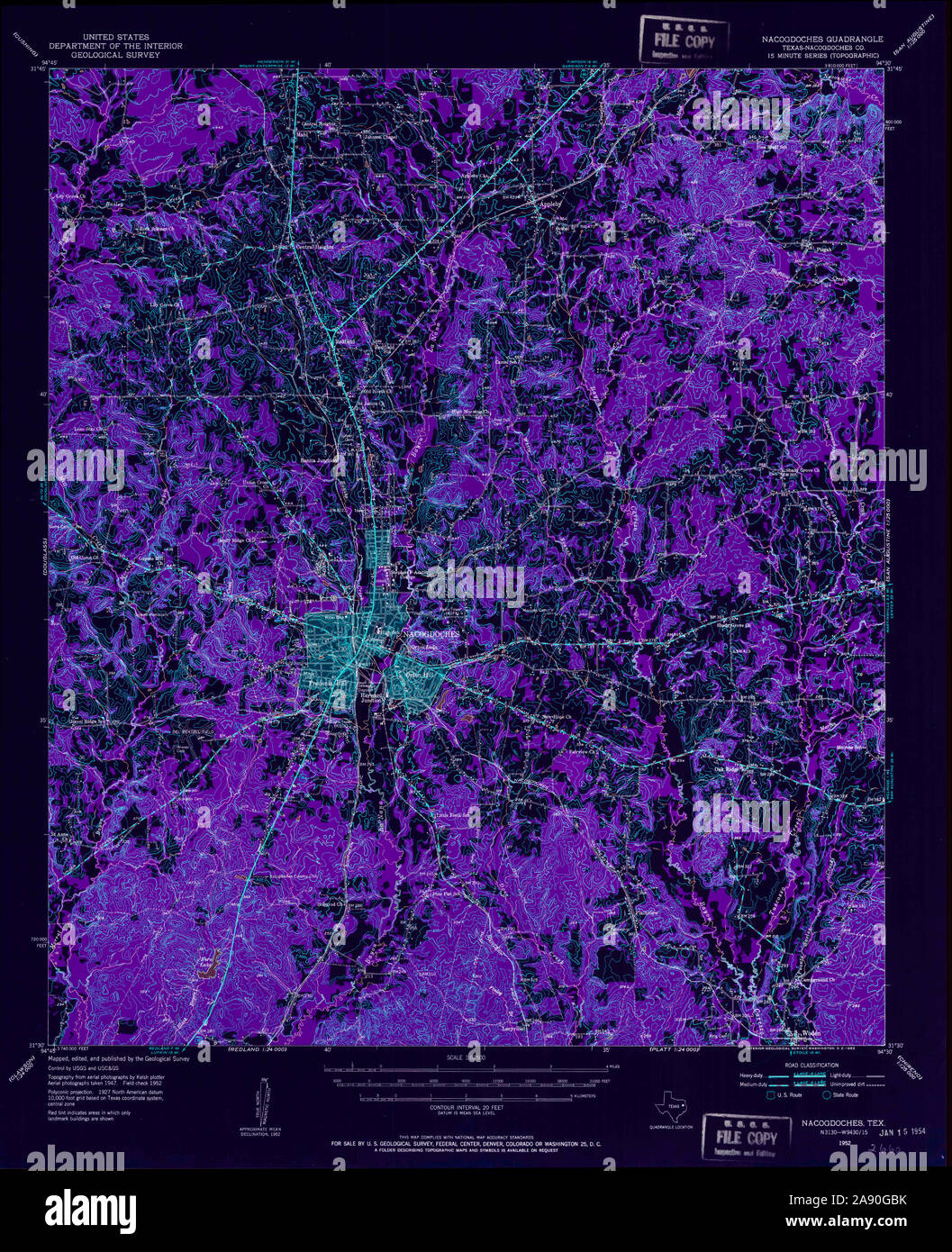 Map of nacogdoches hi-res stock photography and images - Alamy