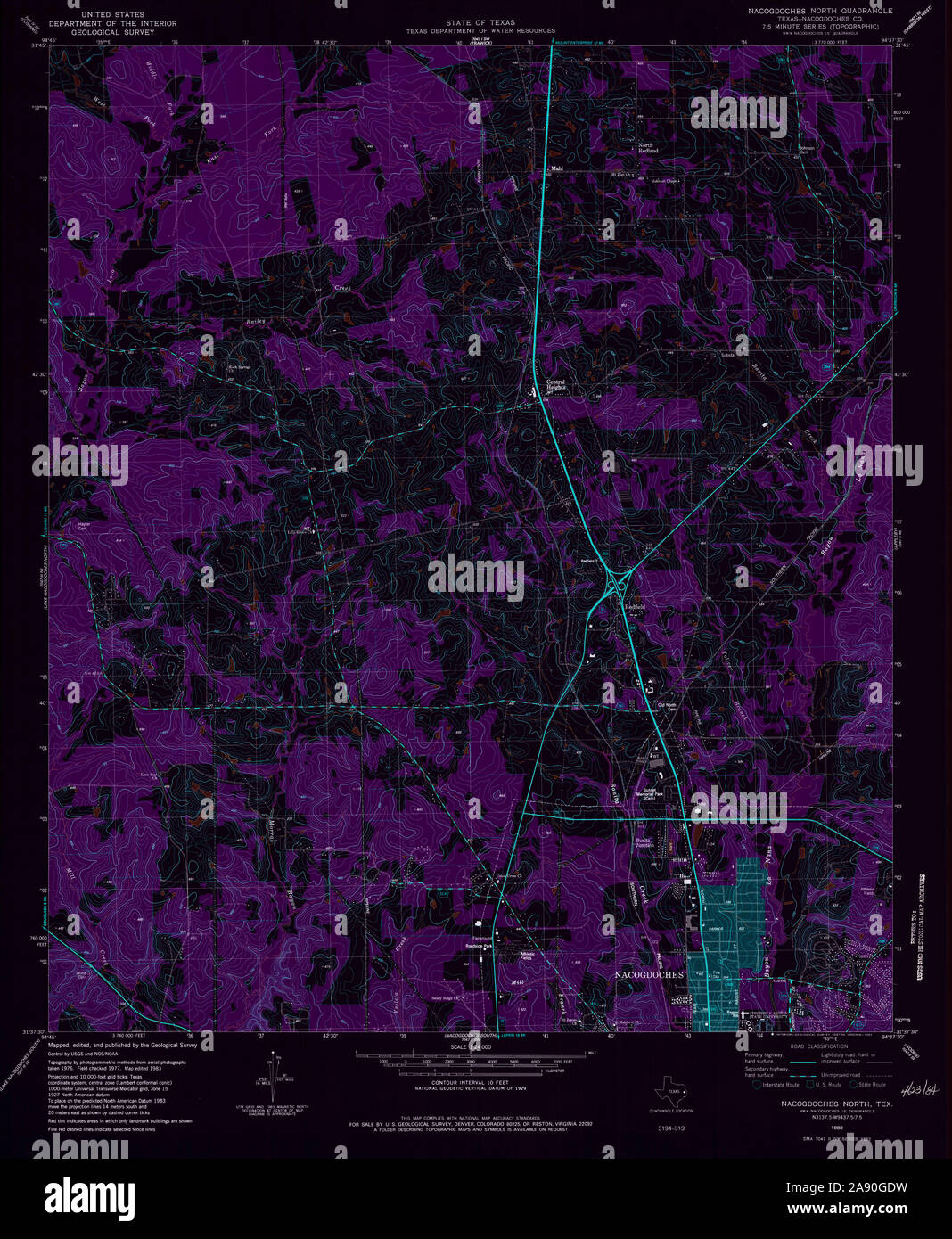 Map of nacogdoches texas hi-res stock photography and images - Alamy
