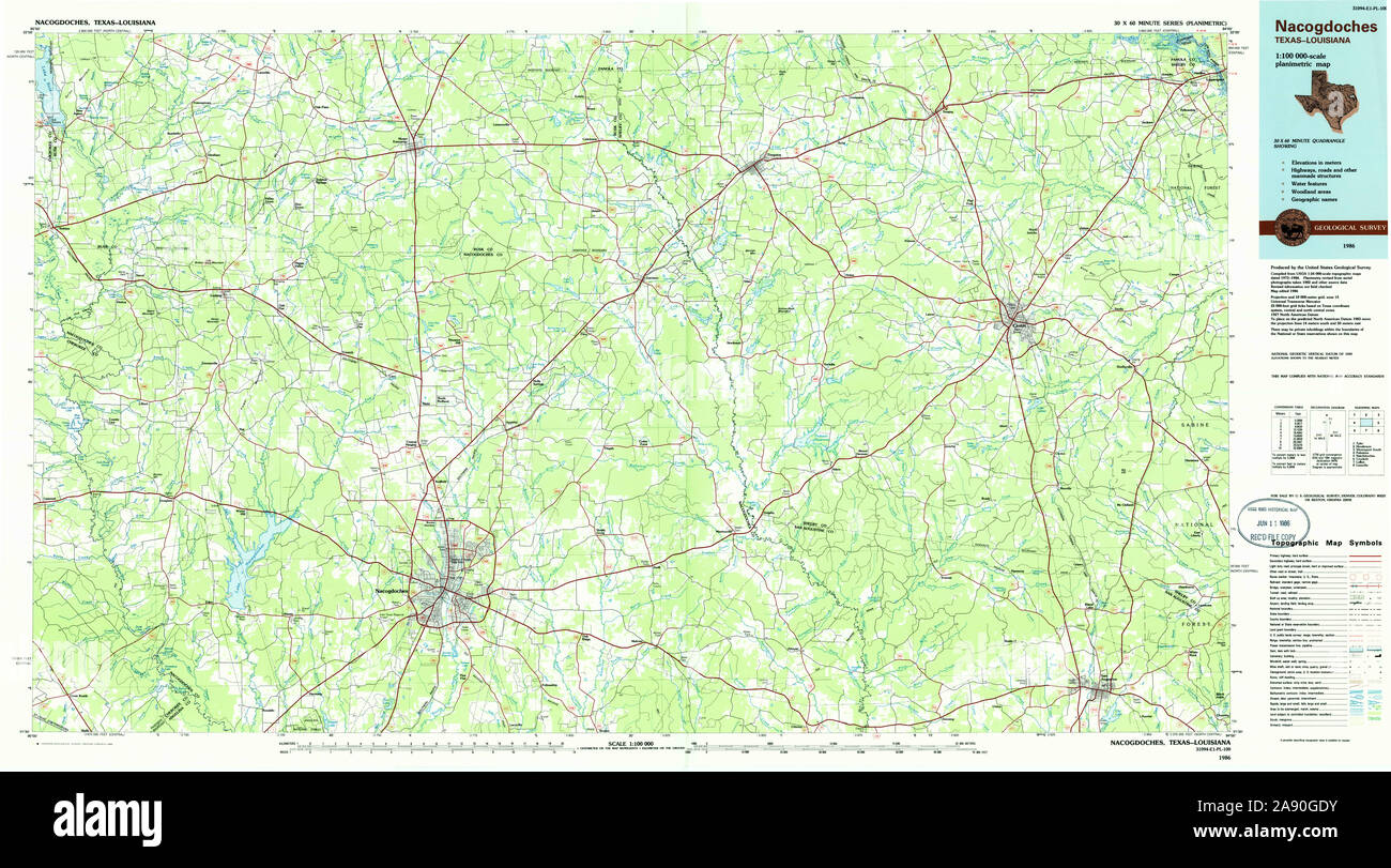 Map of nacogdoches hi-res stock photography and images - Alamy