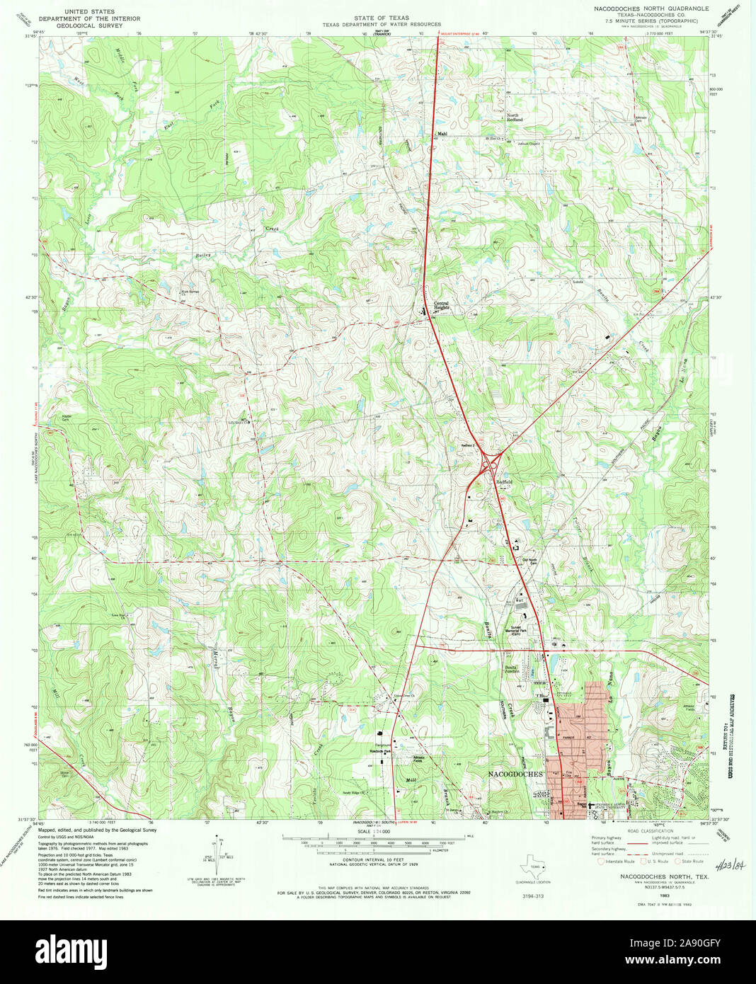 Map of nacogdoches hi-res stock photography and images - Alamy