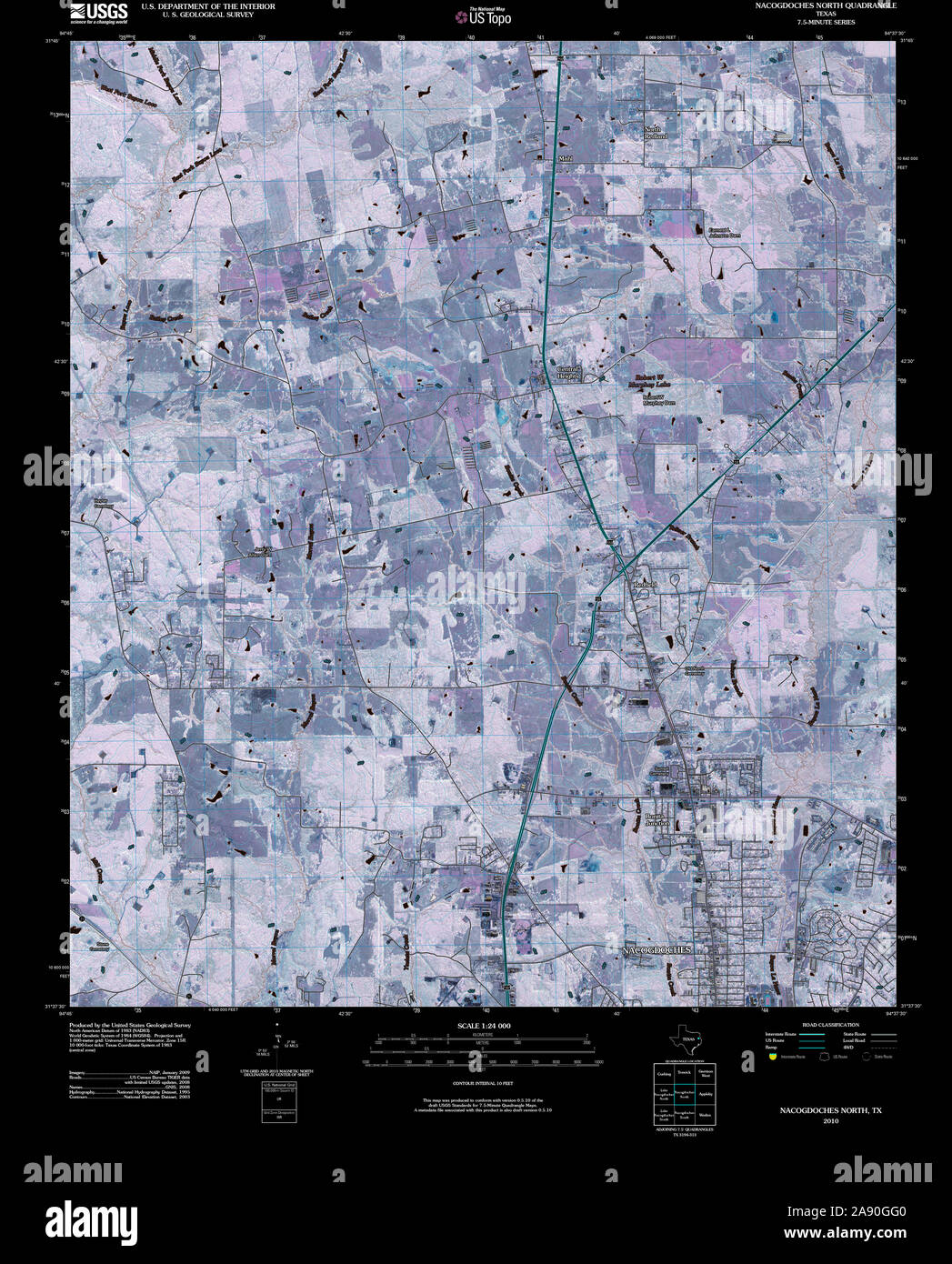 Map of nacogdoches hi-res stock photography and images - Alamy