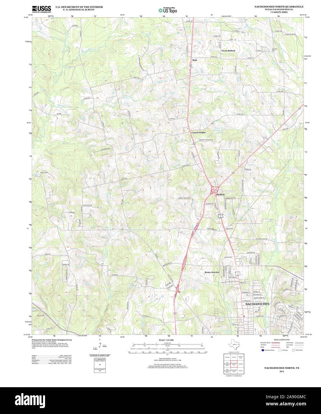 Map of nacogdoches hi-res stock photography and images - Alamy