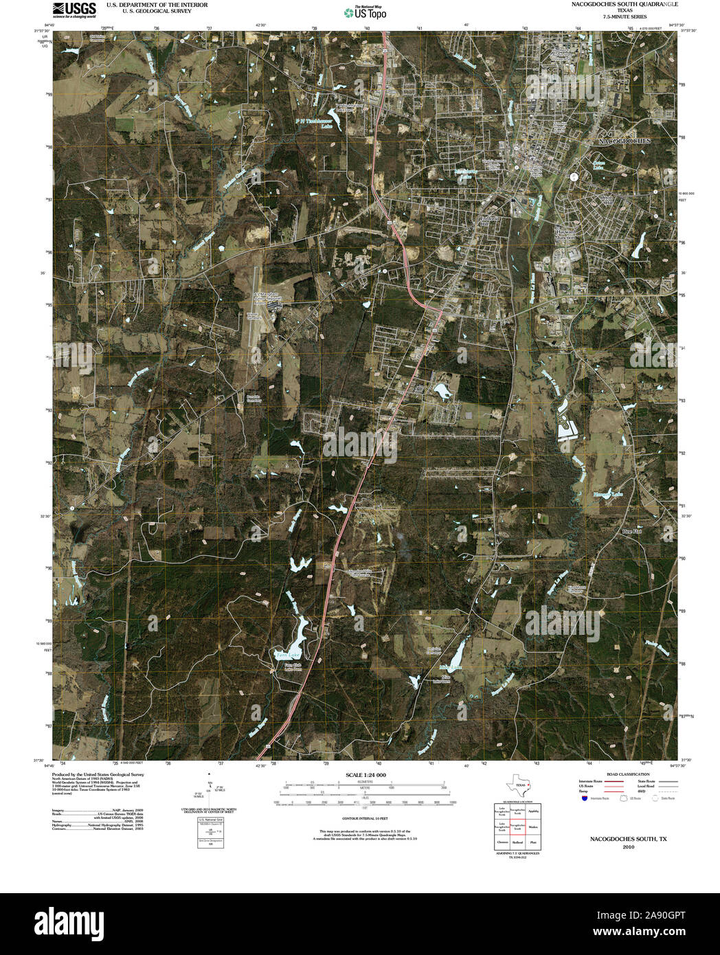 Map of nacogdoches hi-res stock photography and images - Alamy