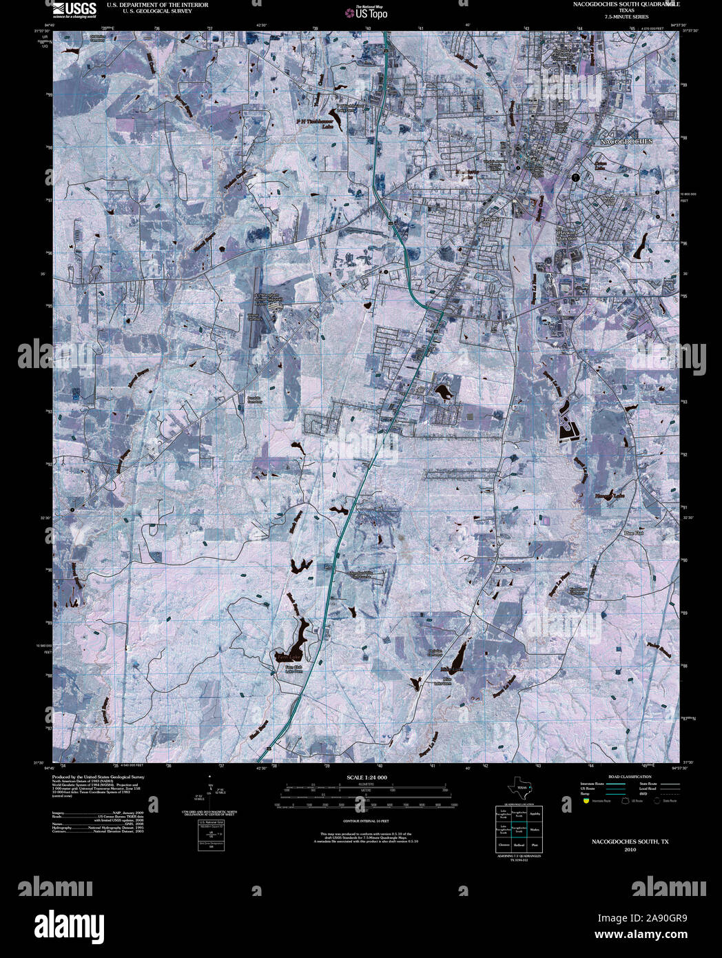 Map of nacogdoches hi-res stock photography and images - Alamy