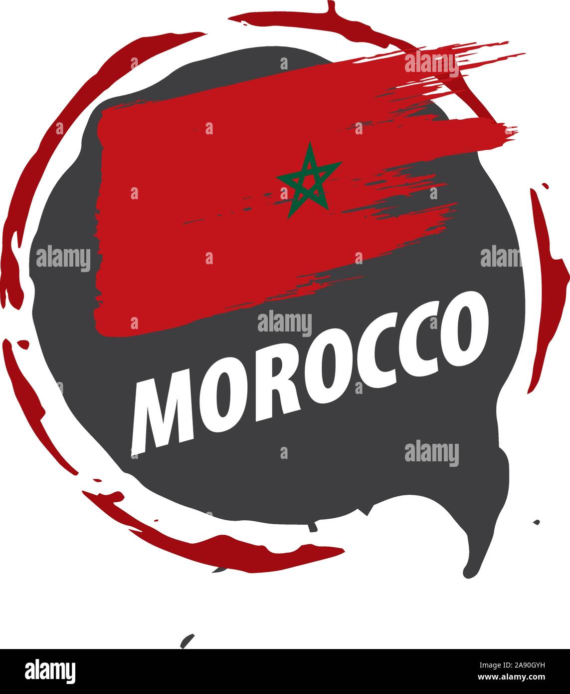 Morocco flag, vector illustration on a white background Stock Vector ...