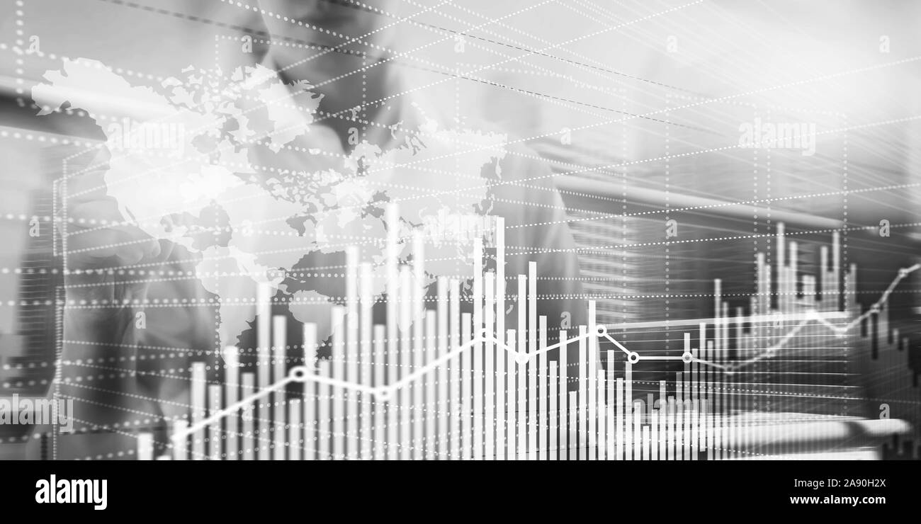 Forex chart diagram Black and White Stock Photos & Images - Alamy