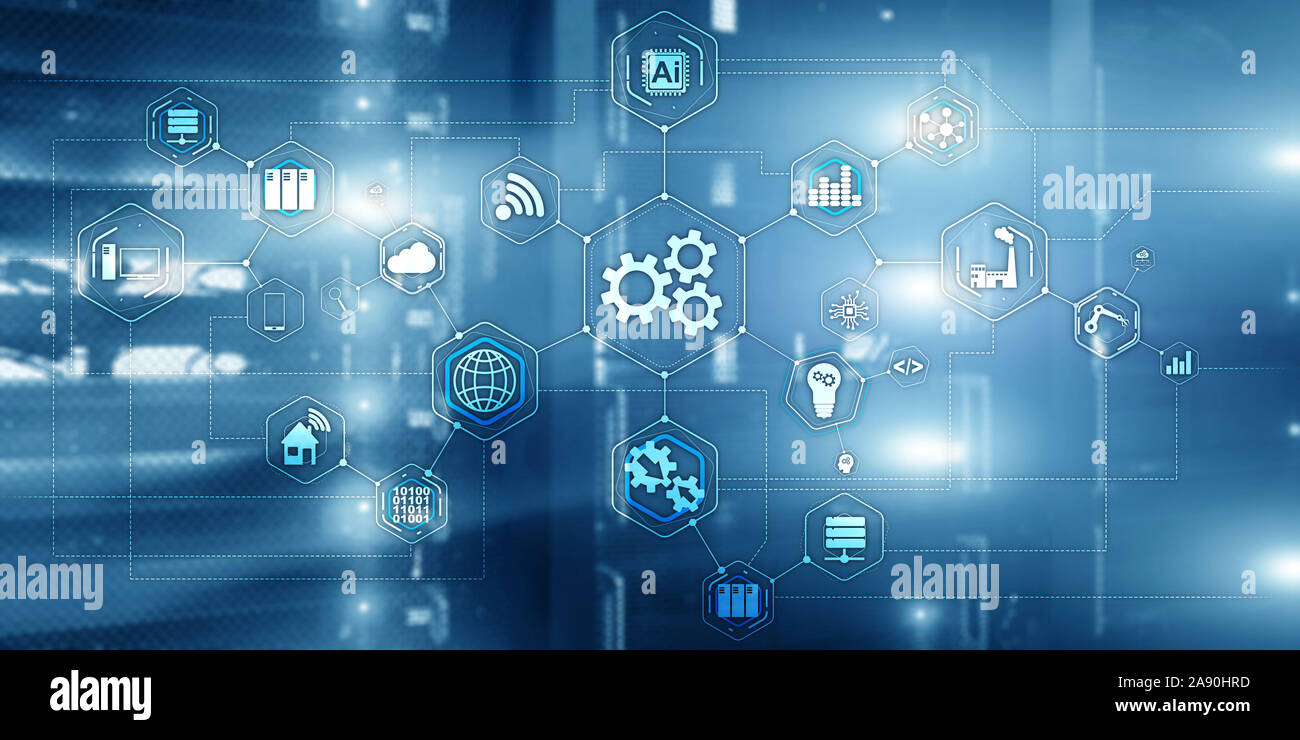 Gears icon business process hi-res stock photography and images - Alamy