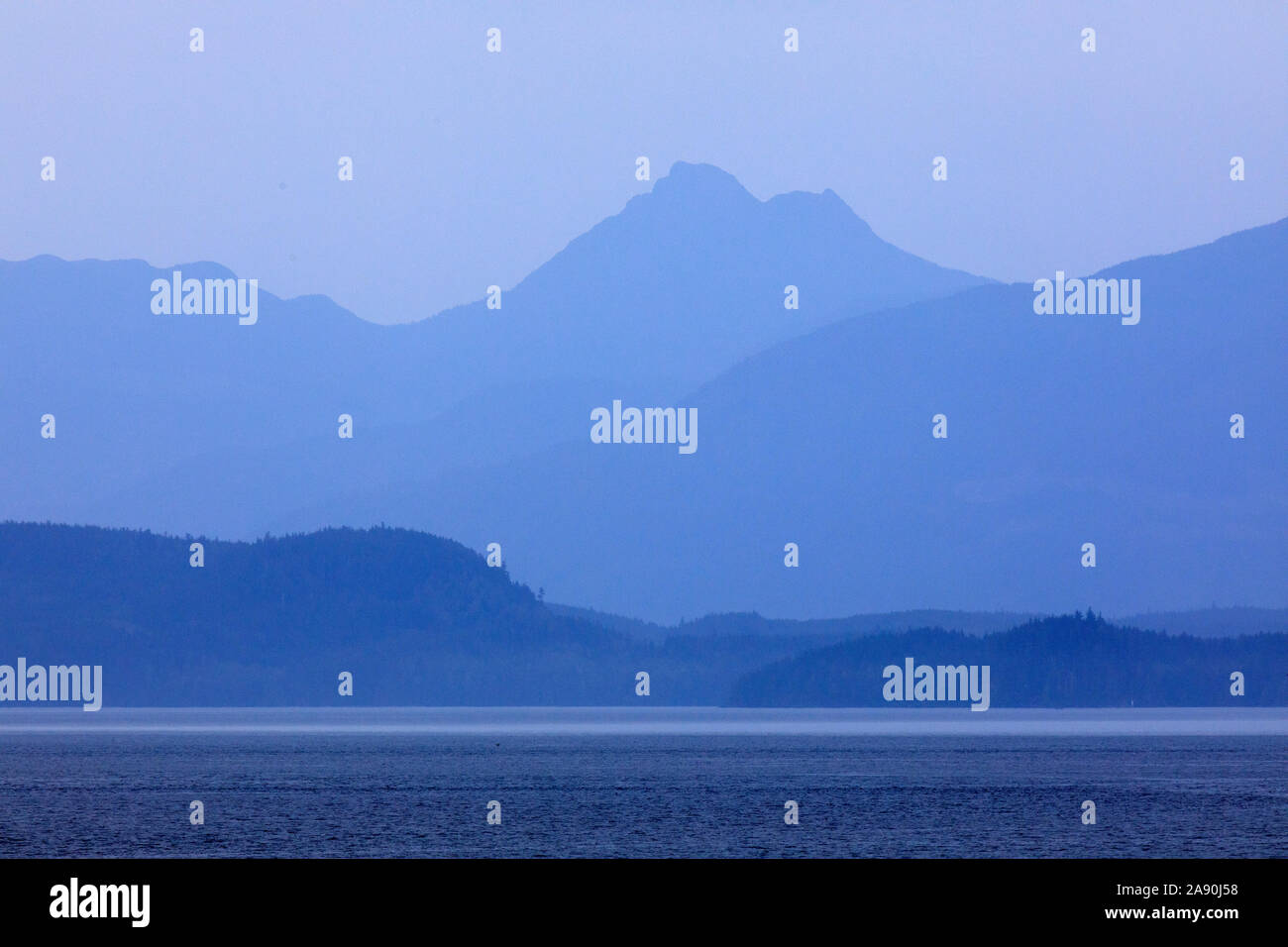 Inside Passage coastline landscape, Inside Passage, Alaska, USA Stock ...