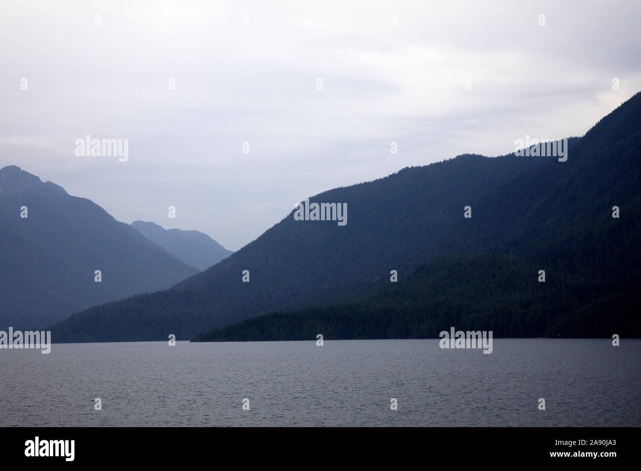 Inside Passage coastline landscape, Inside Passage, Alaska, USA Stock ...